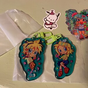 Gyaru Hatsune Miku Acrylic Epoxy Glitter Keychain - Etsy
