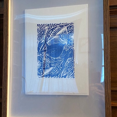 SUMMER HARE Original Linocut Print - Etsy