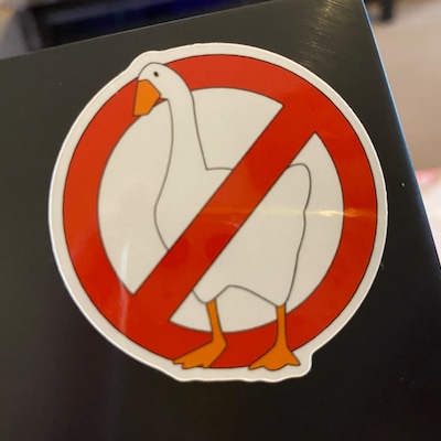 No Geese Vinyl Sticker Untitled Goose Game Sticker - Etsy