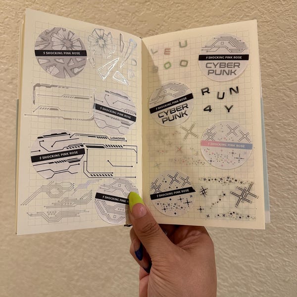 A6 Diary Planner Inserts - Cyberpunk , Sticker Pack / No Hole / Diary ...