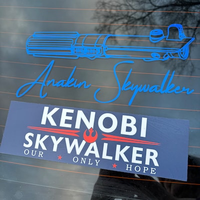 Obi Wan Lightsaber Decal, Star Wars Decal, Star Wars, Jedi Lightsaber ...