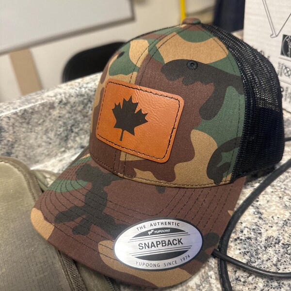 Trucker Hat With Laser Engraved Leatherette Patch|jeep Wrangler|yupoong Cap With Leather Patch ...