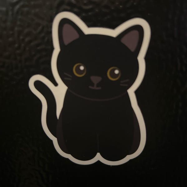 Tabico Calico Tabby Cat Vinyl Sticker for Water Bottle and Laptop, Cute ...