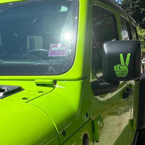 Right Hand Wave Mirror Decal: off Road Peace Sticker - Etsy