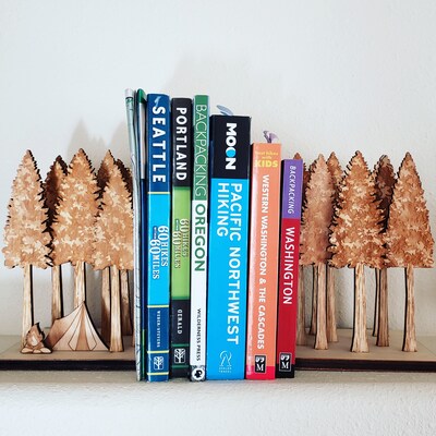 Bookends, Camping, Forest, Book End - Etsy