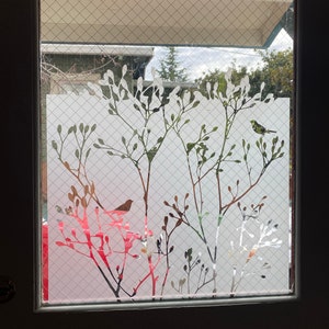 Self-adhesive Window Film With Punched Out Nature Motif grasses ...