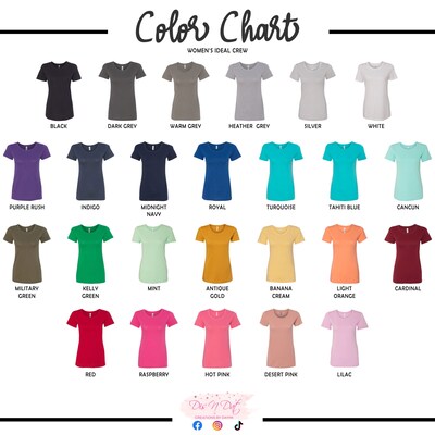 Next Level 6733 Size and Color Chart Next Level 6733 Size - Etsy