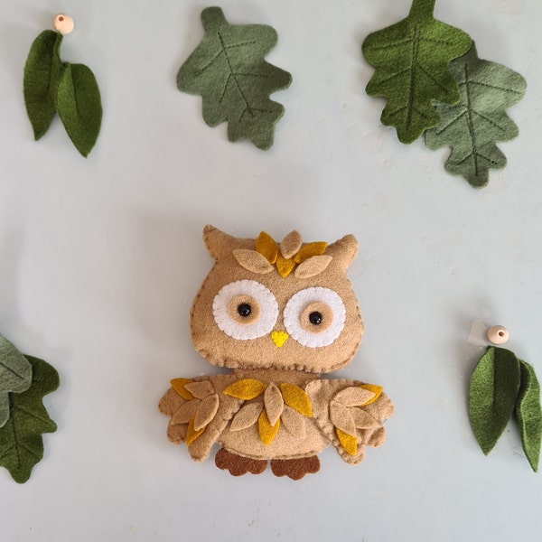 Owl Sewing Pattern, Felt Owl Ornament, SVG Owl, Felt Tutorial, Bird SVG ...