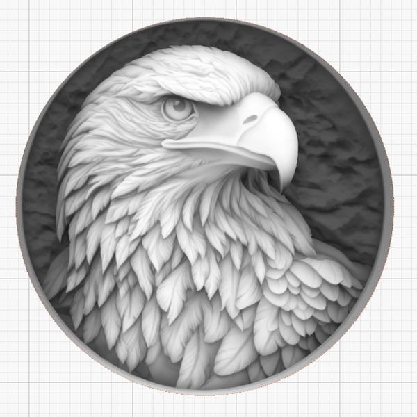 Coin Depth Map | Height Map | Xtool | Glowforge | PNG File | Grayscale ...