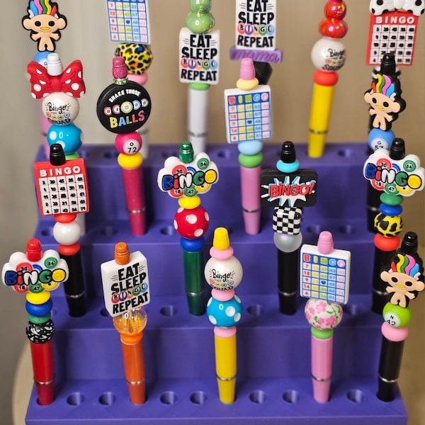 Pen Display 3D Printed Stair Step Beaded Pen Display - Etsy