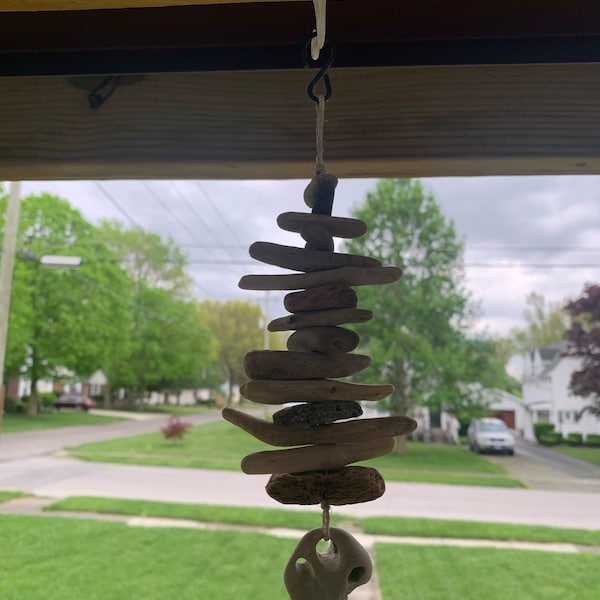 Rocky Beach-large Driftwood Mobile/valhalla Ladder/witches Ladder/art W ...