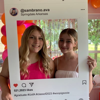 Personalized Selfie Frame, Instagram Frame, Printed, Photo Booth Prop ...