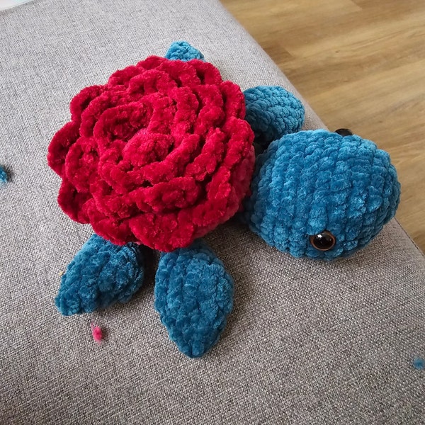 No Sew Rose Turtle Pattern- Crochet Daisy Turtle- Crochet Turtle ...