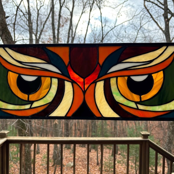 Owl Eyes Stained Glass Pattern - Etsy