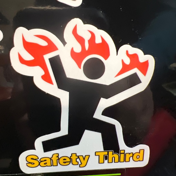 Safety Third! Vinyl Sticker 3" Waterproof, High Quality Die Cut Bumper ...