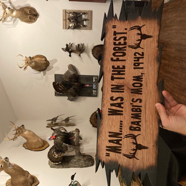 Personalized Wood Western Address Sign, Custom Deer Antler Outdoor Sign ...