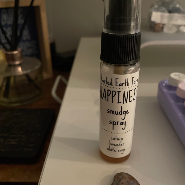 Crystal Infused Smudge Spray, Happiness Spray, Lavender Spray, Sage ...