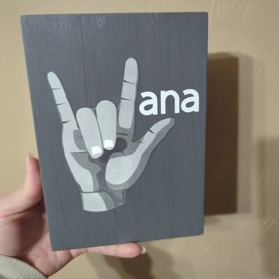 Bathroom ASL or Name Sign Language Signs Custom Made Wall - Etsy