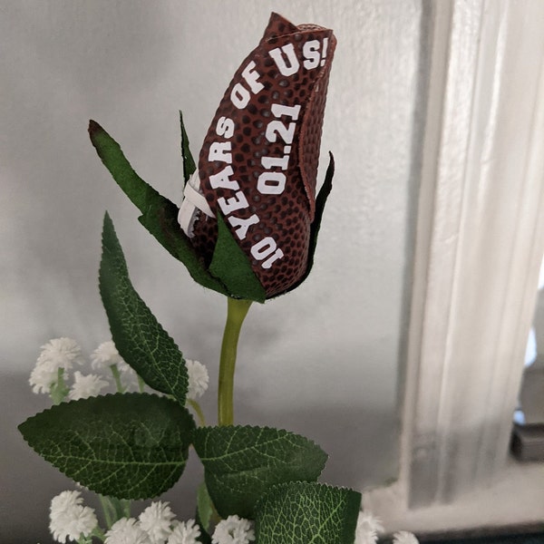 Personalized Football Rose - Etsy