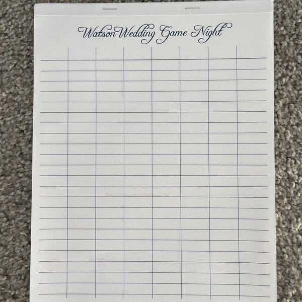 Personalized Scrabble Score Card Notepad for Friends and Family Game ...