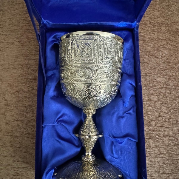 Handmade Brass Goblet for Communion Gold Chalice Cup Arthur King ...