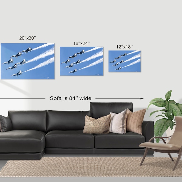 Landscape Canvas Print Size Guide Mockup, Canvas Size Guide Mockup ...