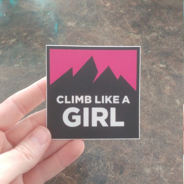 Rock Climbing Sticker, Gift for Climber, Car Decal, Outdoor Gift, Rock ...