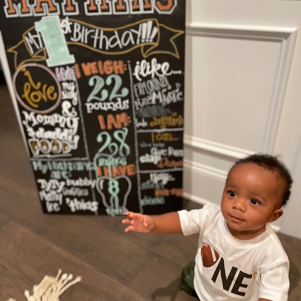 Football One Boys 1st First Birthday Shirt, Football Birthday Shirt ...