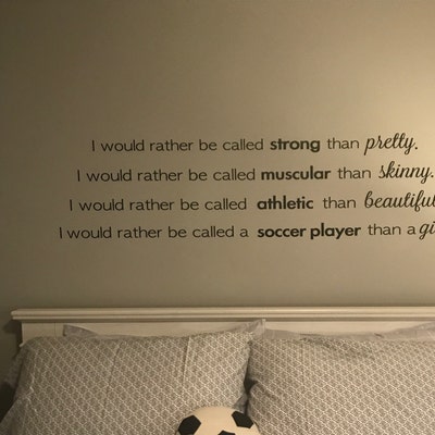 Soccer Quote Decal Soccer Decal Soccer Wall Decal - Etsy