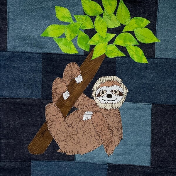 Sloth PDF Applique Quilt Block Pattern - Etsy