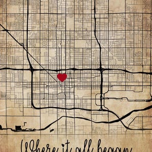 Where We Met Map /where It All Began /couple Map/ Gift for Her/ Gift ...