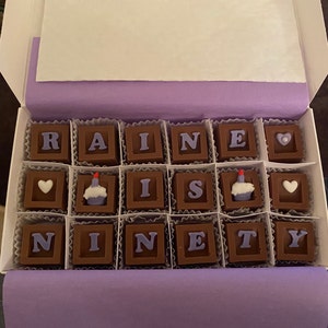 Personalized Words in Chocolate Custom Chocolate Words Personalized ...