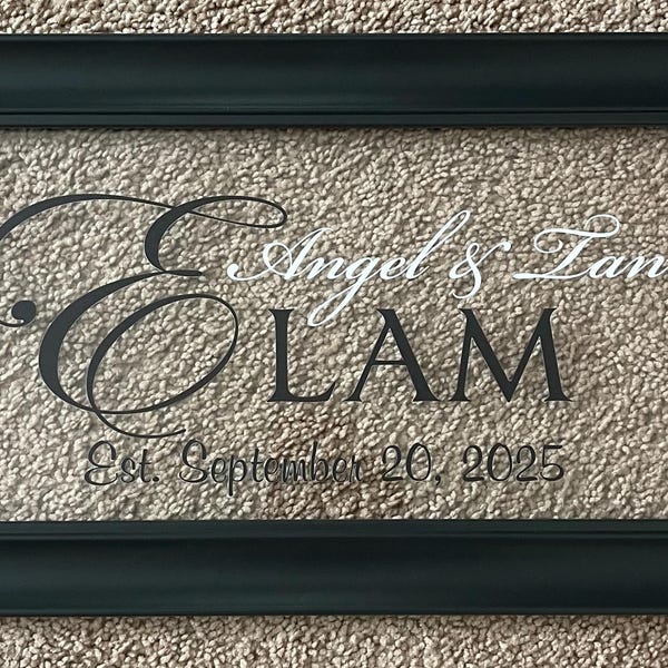 Personalized Acrylic Family Name Sign With Established Date 11x21 - Etsy