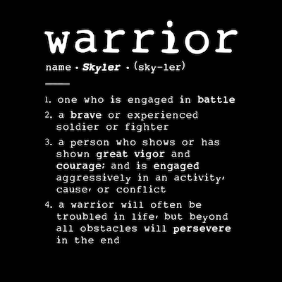 Warrior Sign Custom Name Sign Personalized Friend Gift - Etsy