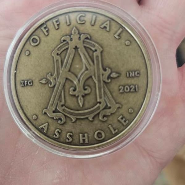 Official Asshole Coin - by ZFG Inc./zero Fucks Coin™ - Etsy
