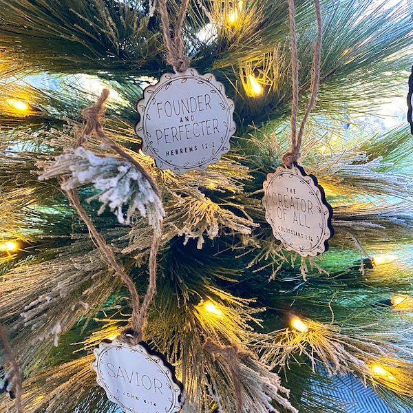 25 Names of Jesus Ornaments Religious Advent Calendar Christian ...