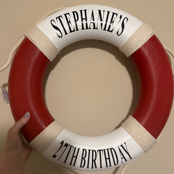 Personalized Life Preserver Ring - Pool Décor - Boat Décor -beach House ...