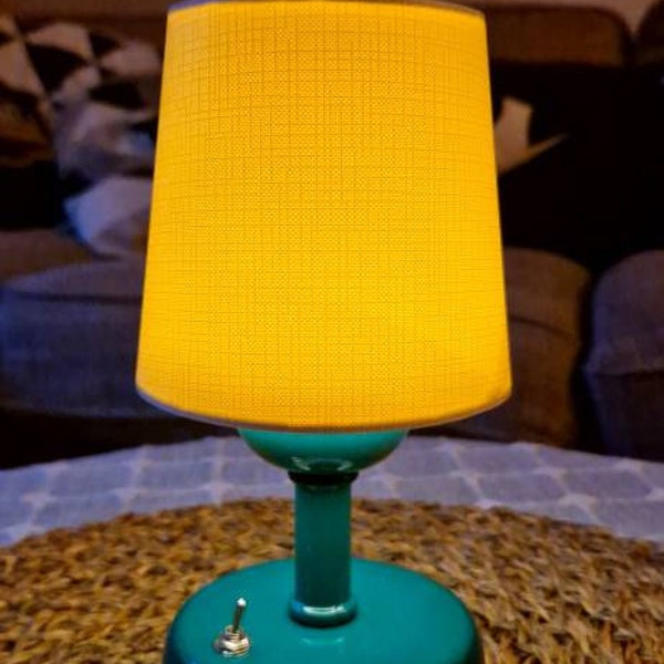 Red Table Lamp, Vintage Inspired Table Lamp, Cordless Led Table Lamp ...