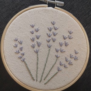 Beginner Lavender Embroidery Hoop Art Printable Pattern PDF | Etsy