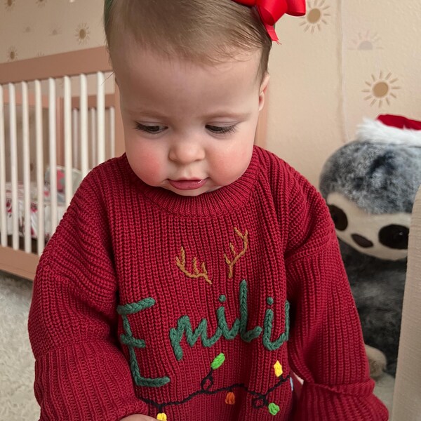 Personalized Christmas Sweater for Baby and Toddler, Baby Toddler ...