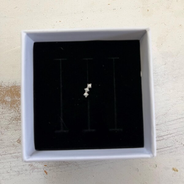 20G/18G/16G Tiny Marquise Push Pin Labret Threadless Flat Back Earring ...