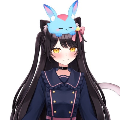 Rigged Vtuber Hair Buns Twin Tails, Alternate Hair Style, Customizable ...