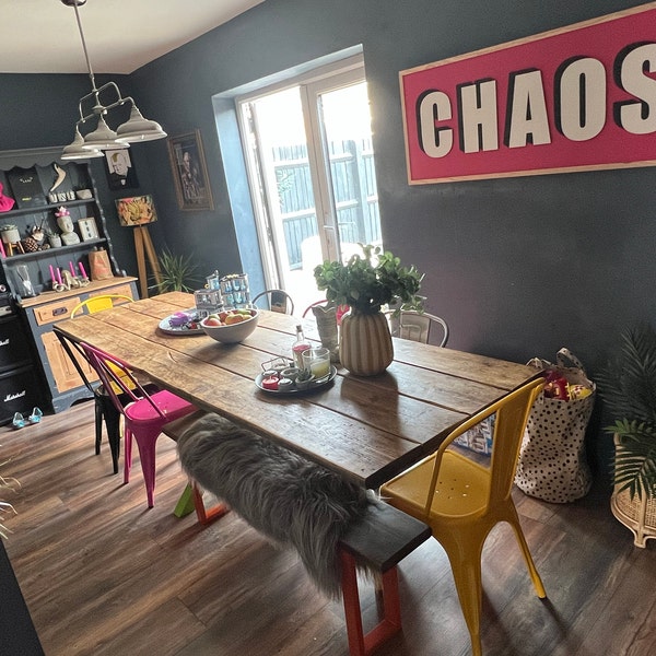 Bespoke Large Painted Wooden Sign - Drop Shadow - Etsy UK