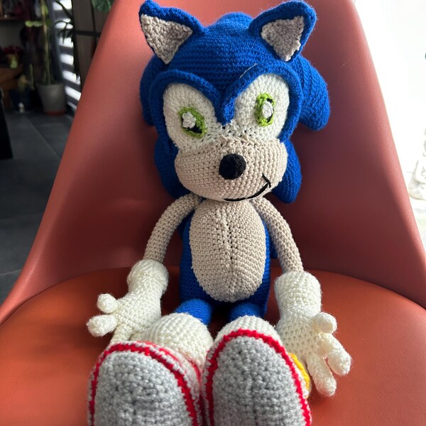 Crochet Pattern Sonic Shadow Amigurumi Doll, Crochet Doll Pattern ...