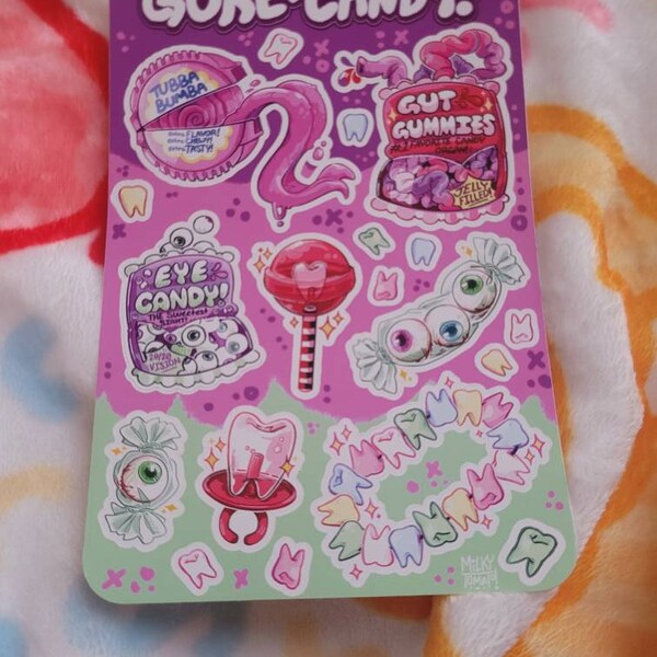 Gore Candy Waterproof Sticker Sheet! - Etsy