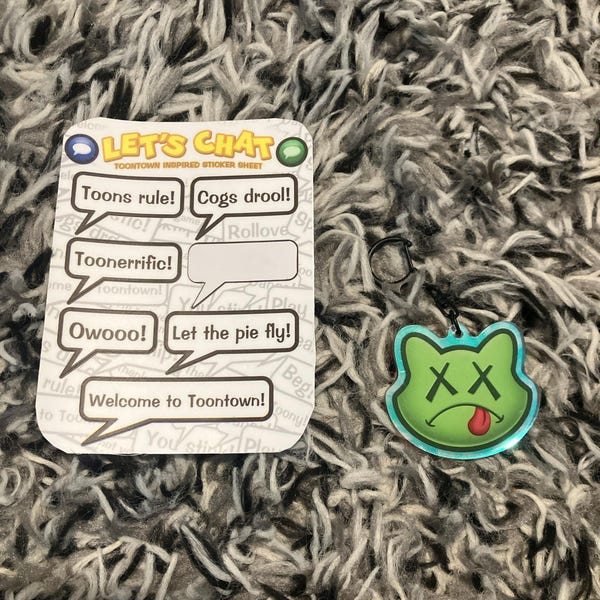 Cat Laff-o-meter Stickers || Toontown | Customizable | Personalized ...