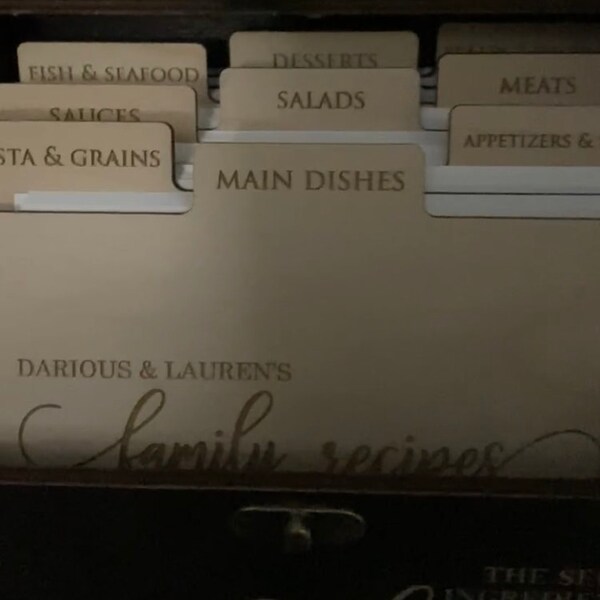 Custom Recipe Box With Cards the Secret Ingredient is Love Wedding Gift ...