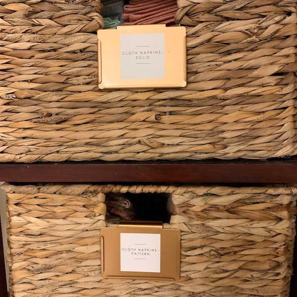 Custom Organization Labels for Storage Bins (minimalist) / Weatherproof ...