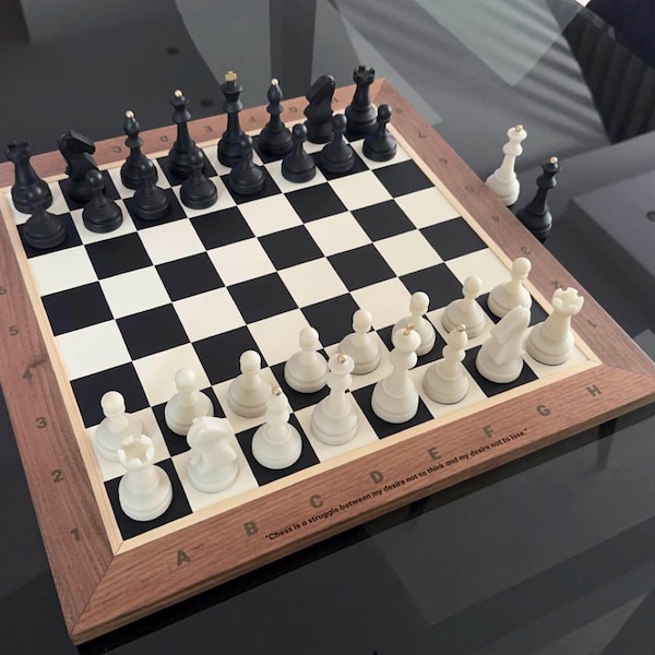 Handmade Chess Set, Handcrafted 10 Chess Board, Solid Walnut Wood and ...