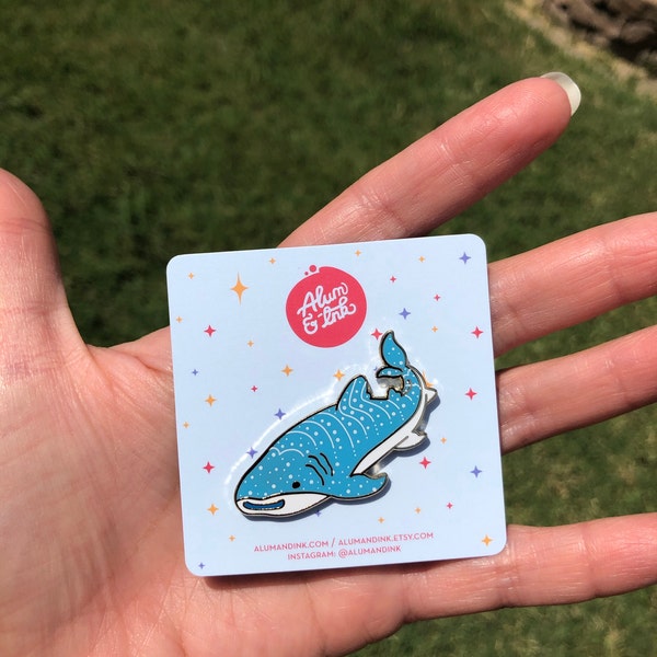 Happy Whale Shark Enamel Pin - Etsy